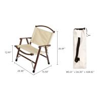 China Eco Friendly Beech Wood Folding Camping Chair 120kg Capacity Lightweight 2.4kg for Outdoor Picnic for sale