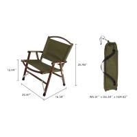 China Oak Wood Folding Camping Chair 52x41.5x66 cm with Carry Bag 2.40 kg for sale