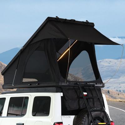 China Aluminum Shell Elevated Hard Roof Tent 4 Season Car Roof Top Tent 65kg 212x131x155cm for sale
