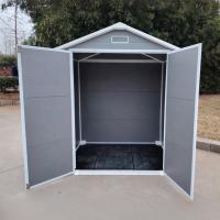China Weather Resistant Plastic Garden Shed 6x4ft Double Swing Door Outdoor Storage 168x122x210cm for sale