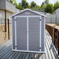 China Durable Gable Garden Shed 6x4ft Outdoor Storage Shed PP Metal Waterproof for sale