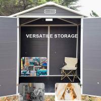China Flat Pack Plastic Garden Shed 6x4 ft Easy Assembly Modern Outdoor Storage for sale