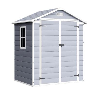 China UV Resistant Outdoor Storage Shed 6x4ft Lockable Door Easy Assembly Waterproof Garden Shed for sale