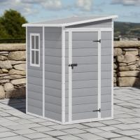 China Lean-to Garden Shed 81x140x217cm Waterproof PP Aluminum Outdoor Storage for sale