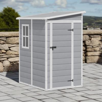 China Lean-to Garden Shed 81x140x217cm Waterproof PP Aluminum Outdoor Storage for sale