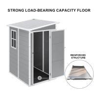 China Lean-to Garden Shed 81x140x217cm Waterproof PP Aluminum Outdoor Storage for sale