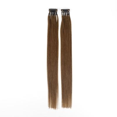 China 2nd Generation 6D Hair Extensions 100% Russian Virgin Remy Human Hair 14-28 Inch Cuticle Aligned for sale