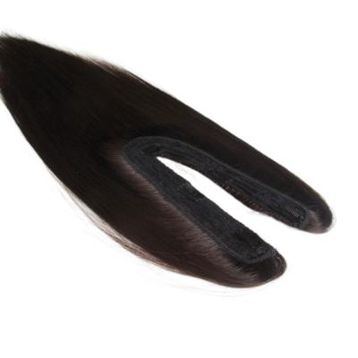 China Remy Human Hair U Part Topper 16 Inch 60g Lace Weft Undervent Coating for Women for sale