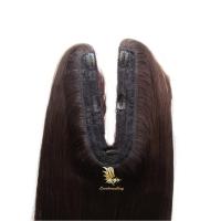 China Remy Human Hair U Part Topper 16 Inch 60g Lace Weft Undervent Coating for Women for sale