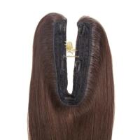 China Remy Human Hair U Part Topper 16 Inch 60g Lace Weft Undervent Coating for Women for sale