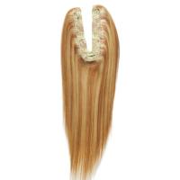 China European Human Hair U Part Topper 16 Inch 60g Dyeable Straight Hairpiece for Volume for sale