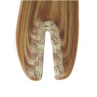 China European Human Hair U Part Topper 16 Inch 60g Dyeable Straight Hairpiece for Volume for sale