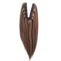 China Virgin Remy Human Hair U Part Topper Straight 16 Inch 60g Lace Weft for sale