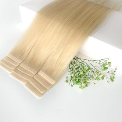 China 100% Human European Tape in Hair Extensions Raw Blonde Color 12-26 Inch Remy Hair for sale