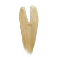 China Remy Human Hair U Part Topper 16 Inch Straight 60g Lace Weft Undervent Coating for sale