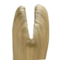 China Remy Human Hair U Part Topper 16 Inch Straight 60g Lace Weft Undervent Coating for sale