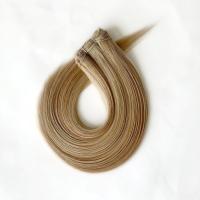 China 100g Remy Human Hair Sew in Weft Double Drawn Blonde Russian Weft Extensions 14-26 Inch for sale