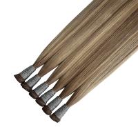 China 100% Remy Human Hair Handtied Wefts Double Drawn 14-26 Inch 100g per Bundle for sale