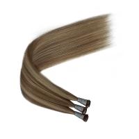 China 100% Remy Human Hair Handtied Wefts Double Drawn 14-26 Inch 100g per Bundle for sale