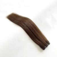 China 100% Virgin Russian Human Hair Machine Weft Extensions 14-26 Inch Cuticle Aligned Dyeable for sale
