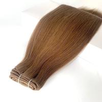 China Double Drawn Machine Weft Remy Human Hair Extensions 100g 14-26 Inch Virgin Cuticle for sale