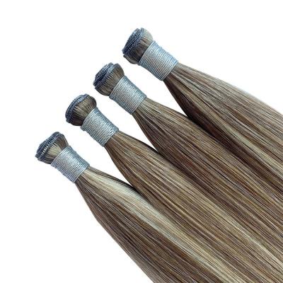 China 100% Remy Human Hair Straight Invisible Genius Weft Extensions 14-26 Inch Double Drawn for sale