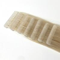China Invisible Hand Tied Tape Human Hair Extension 4cm x 0.8cm Seamless Pre Bonded for sale