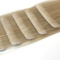 China Invisible Hand Tied Tape Human Hair Extension 4cm x 0.8cm Seamless Pre Bonded for sale