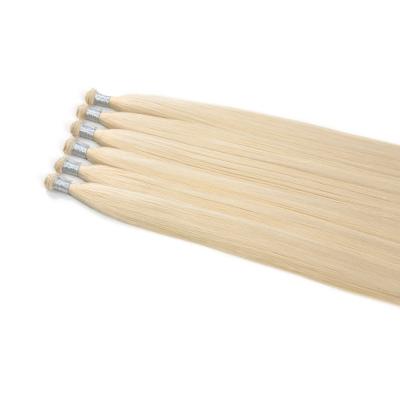 China 100% Remy Human Hair Hand Tied Seamless Weft Extensions 100g 14-26 Inch Straight for sale