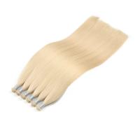 China 100% Remy Human Hair Hand Tied Seamless Weft Extensions 100g 14-26 Inch Straight for sale