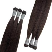 China 100% Russian Virgin Remy Human Hair Hand Tied Weft Extensions 14-26 Inch No Shedding for sale