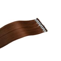 China 100% Remy Human Hair Hand Tied Weft Extensions Double Drawn 14-26 Inch 100g for sale