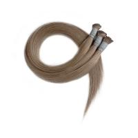 China 24 Inch Brazilian Remy Cuticle Aligned Straight Hair Handtied Weft Extensions 100g Thin Soft for sale