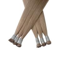 China 24 Inch Brazilian Remy Cuticle Aligned Straight Hair Handtied Weft Extensions 100g Thin Soft for sale