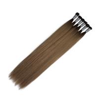 China 100g Remy Human Hair Handtied Weft Double Drawn Cuticle Intact 14-26 Inch Straight Extensions for sale
