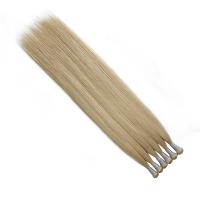 China 12A Double Drawn Russian Human Hair Hand Tied Weft Extension 100g Thick End for sale