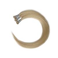 China 100% Remy Human Hair Handtied Weft Extensions 100g 14-26 Inch No Shedding for sale