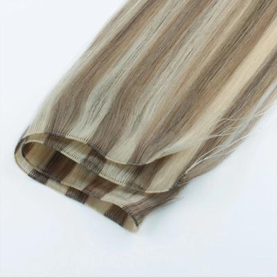 China 100% Virgin Russian Handtied Skin Weft Double Drawn Human Hair Extensions 100g for sale