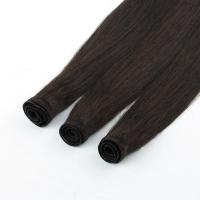 China Grade 12A Double Drawn Hand Tied Wefts 100g Remy Human Hair Extensions 14-26 Inch for sale