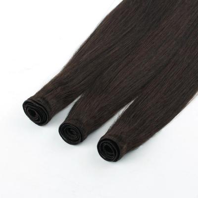 China Grade 12A Double Drawn Hand Tied Wefts 100g Remy Human Hair Extensions 14-26 Inch for sale