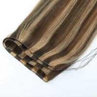 China 100g Hand-Tied Russian Virgin Remy Hair Weft Extensions Tangle-Free 14-26 Inch for sale