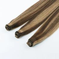 China 100g Hand-Tied Russian Virgin Remy Hair Weft Extensions Tangle-Free 14-26 Inch for sale