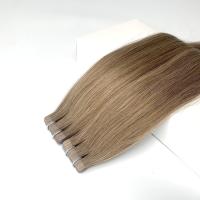 China Double Drawn Virgin Remy Russian Cuticle Balayage Tape Hair Extensions 12-26 Inch for sale