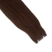 China Double Drawn Indian Remy Hair Extension Seamless Hand Tied Skin PU Weft 100g 14-26 Inch for sale