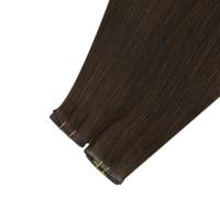 China 100 Remy Human Hair PU Skin Weft Cuticle Aligned Seamless 14-26 Inch Wholesale for sale