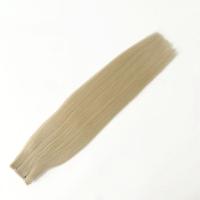 China 100g Double Drawn PU Skin Hair Weft Straight 100 Remy Human Hair 14-26 Inch for sale
