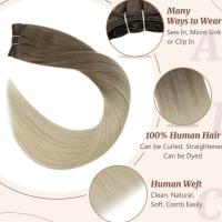 China European Double Drawn Hair Weft 100g Remy Human Hair Machine Weft for Extensions for sale