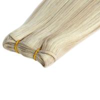 China Remy Human Hair Machine Weft Extensions Straight Blonde 100g 14-26 Inch Durable Double Weft for sale