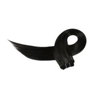 China Virgin Indian Remy Hair Weft Natural Black 100g Machine Weft 14-26 Inch for sale