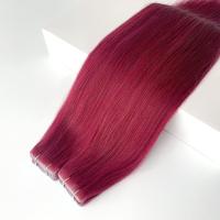 China European Double Drawn Russian Human Hair Tape Hair Extension Thick End Invisible 7.5x70cm 40g for sale